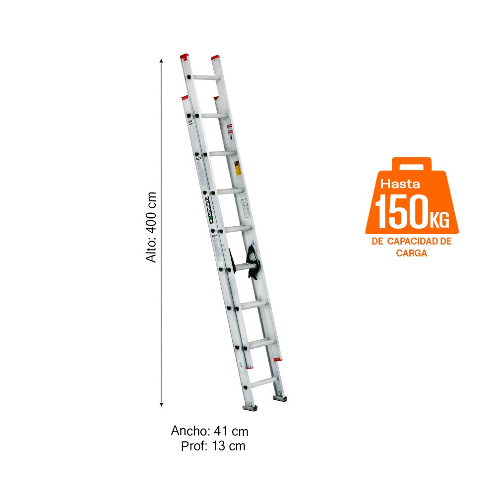 Escalera telescópica 16 pasos